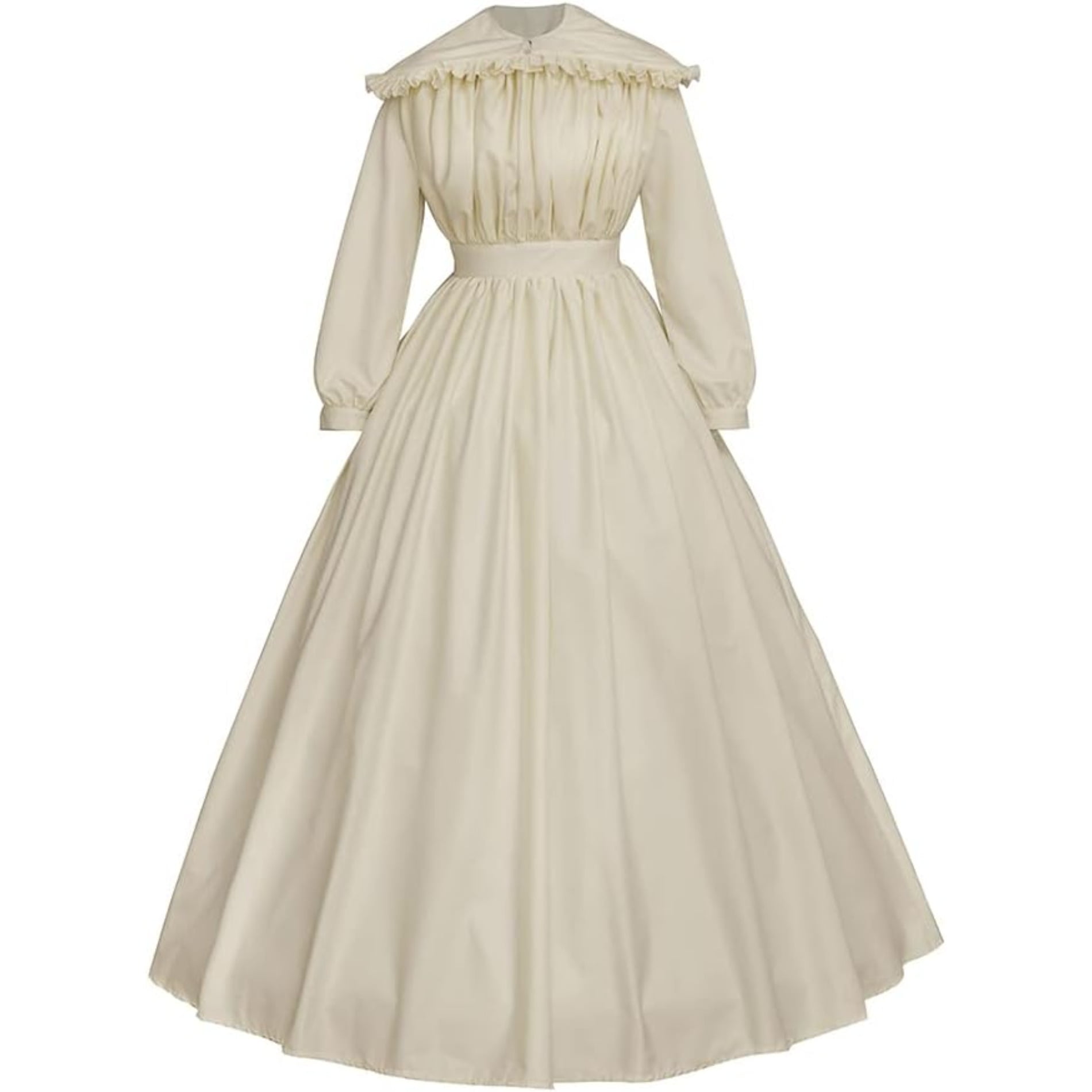 Women's Colonial Dress Historic Gown Poineer Costume Outfit - Walmart.com