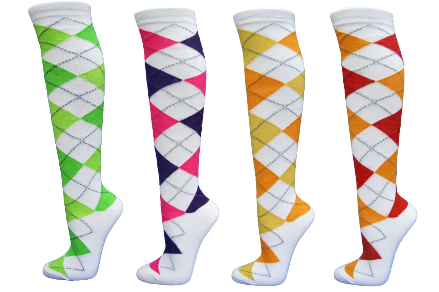Women's Colorful Variety Design Assorted Knee High Stocking Socks ...