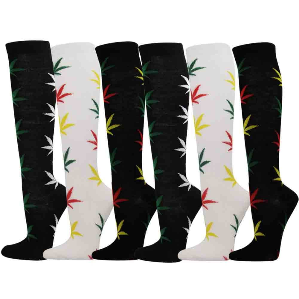Women's Colorful Variety Design Assorted Knee High Stocking Socks ...