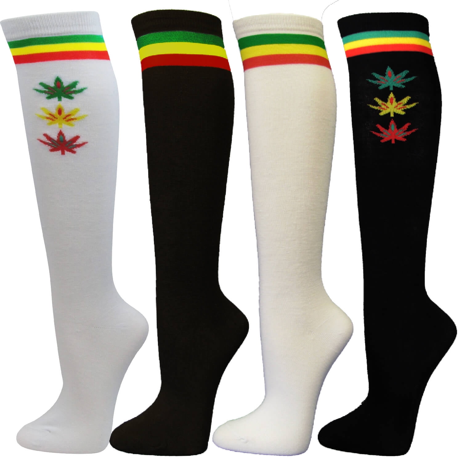 Women's Colorful Variety Design Assorted Knee High Stocking Socks ...