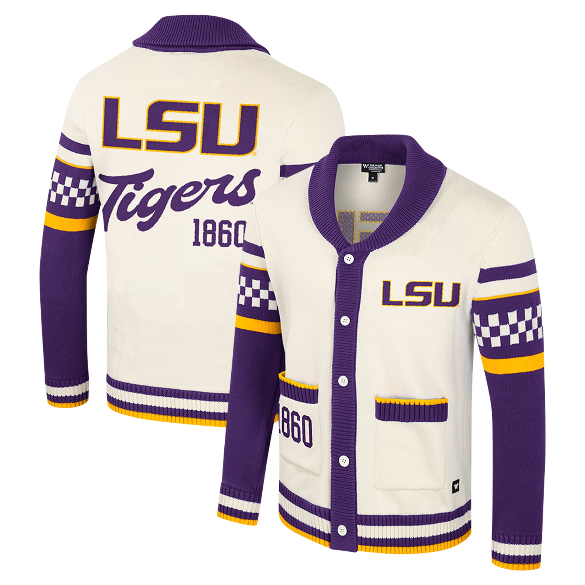 Unisex Colosseum Cream LSU Tigers Wild Collective Button-Up Jacquard ...
