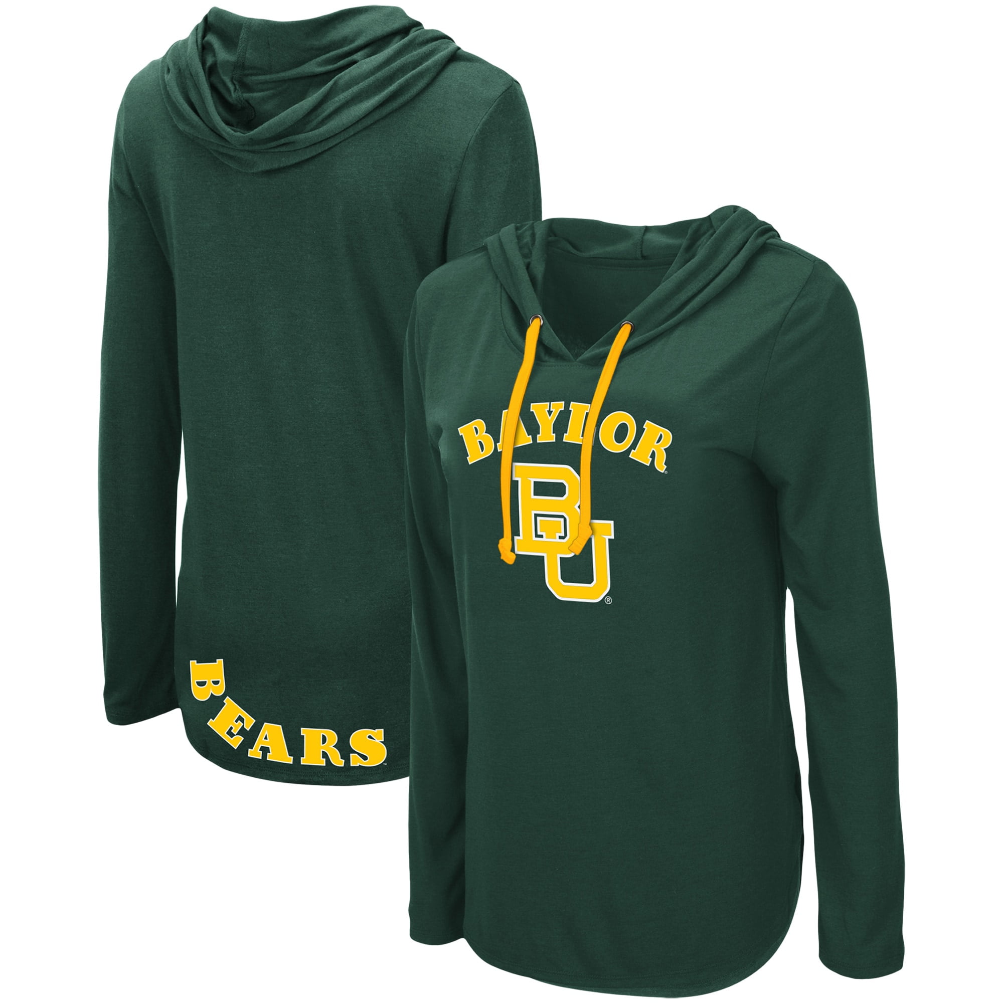 Women's Colosseum Green Baylor Bears My Lover Lightweight Hooded Long ...