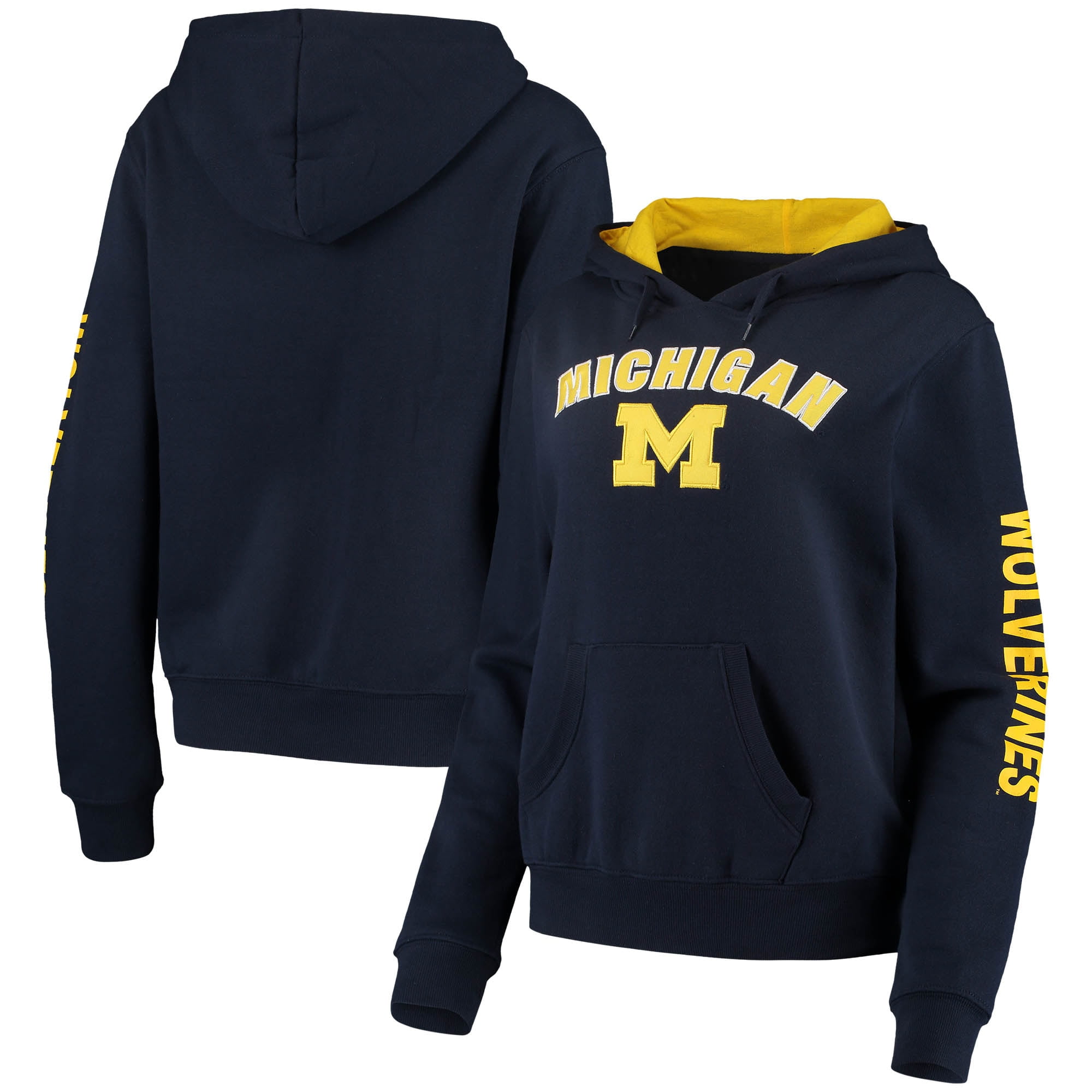 Women's Colosseum Navy Michigan Wolverines Loud and Proud Pullover ...