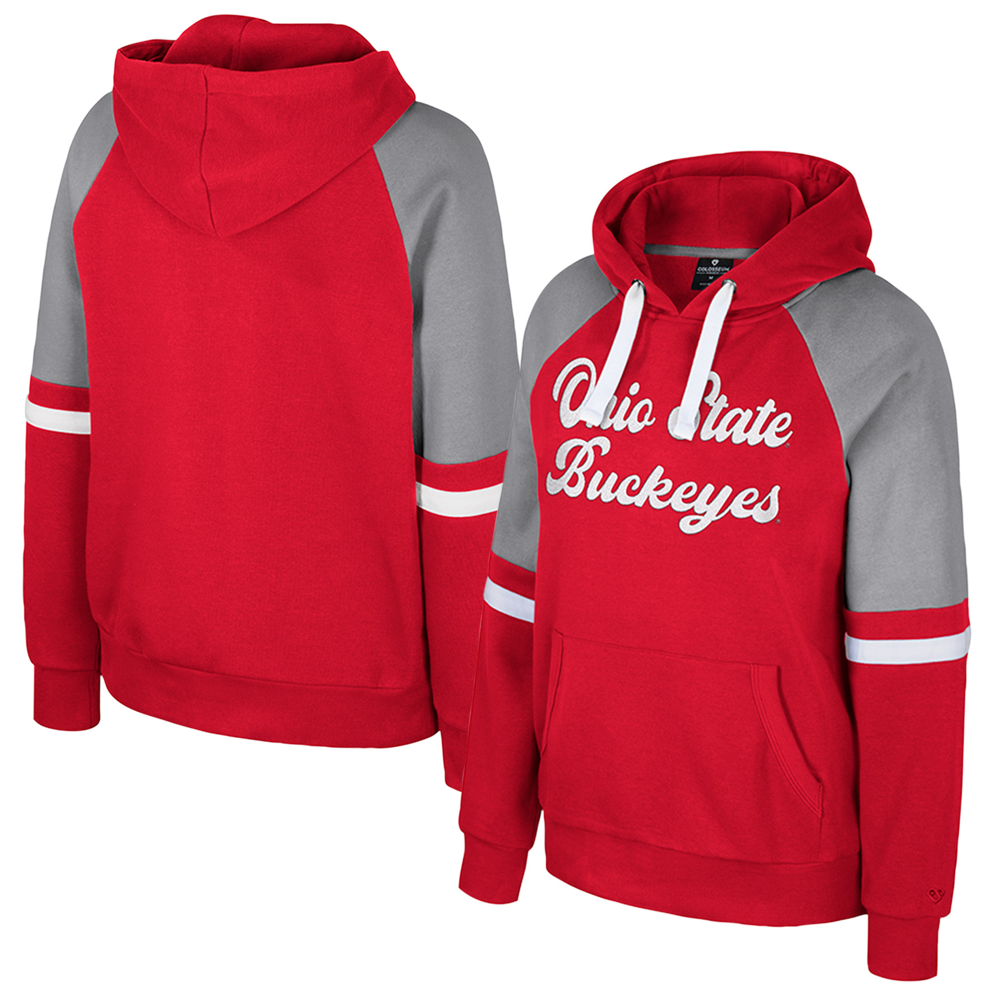 Women's Colosseum Scarlet Ohio State Buckeyes Oversized Colorblock ...