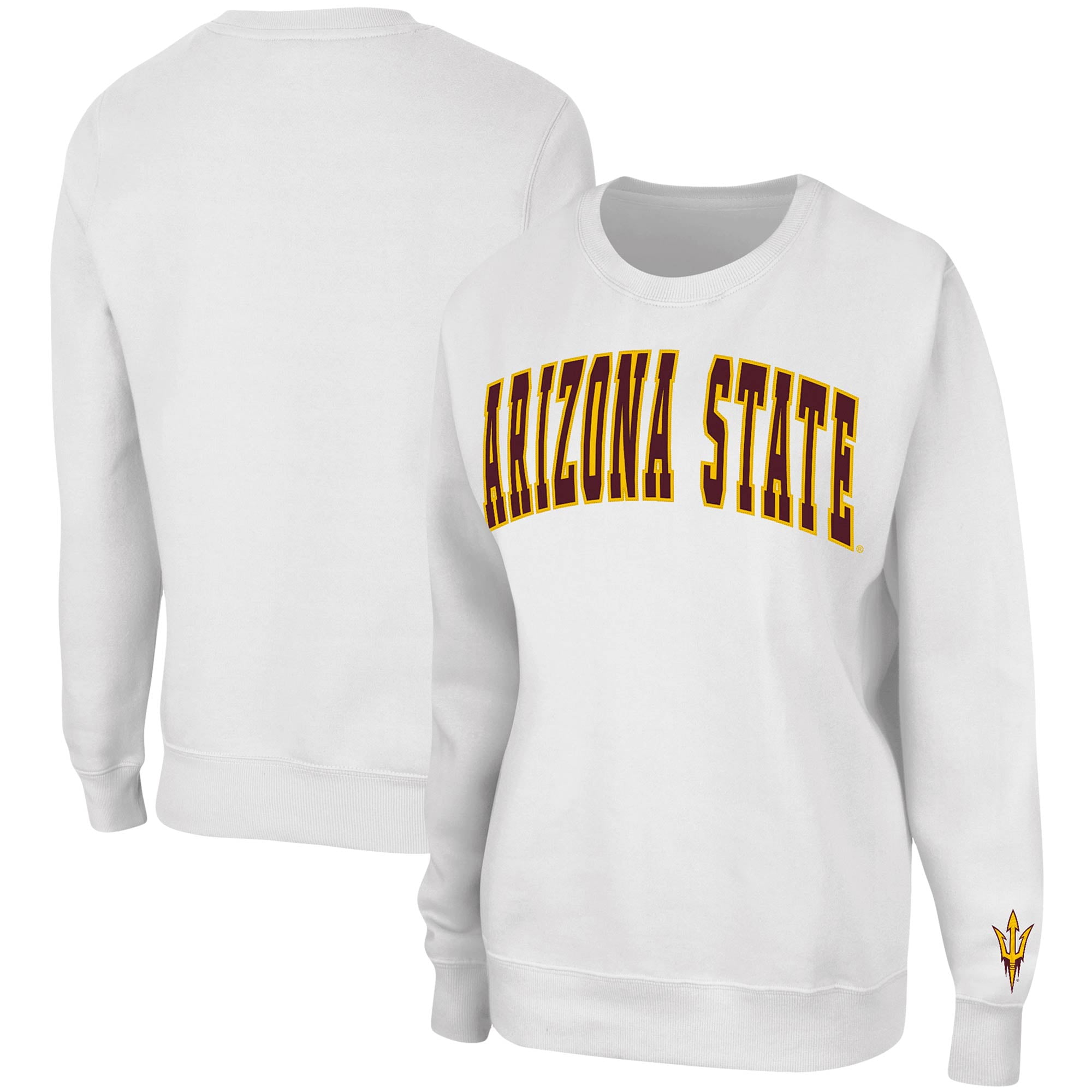 Women's Colosseum White Arizona State Sun Devils Campanile Pullover ...