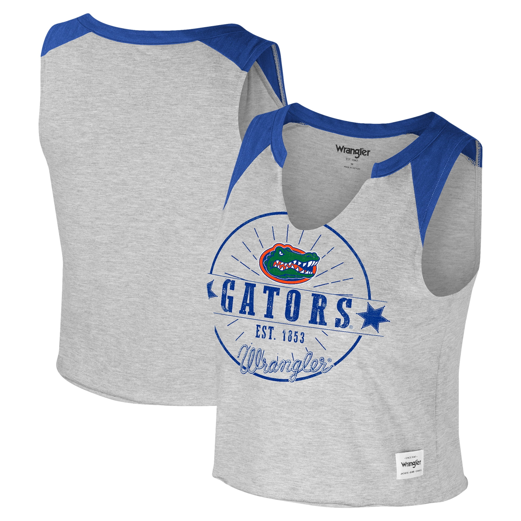 Women's Colosseum x Wrangler Heather Gray Florida Gators Vintage Muscle ...