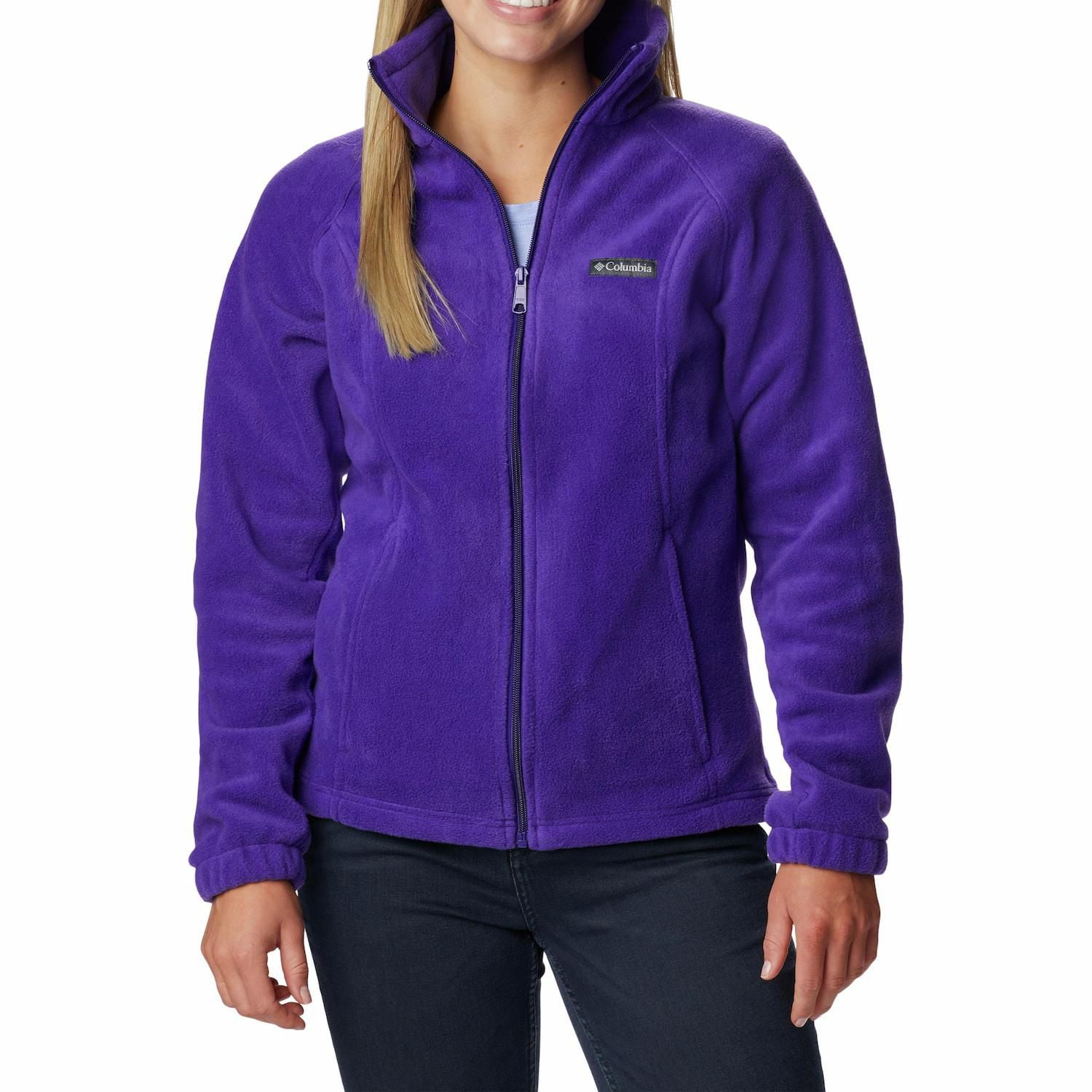 Women's Columbia Benton Springs Zip-Front Fleece Jacket Color: Hyper ...