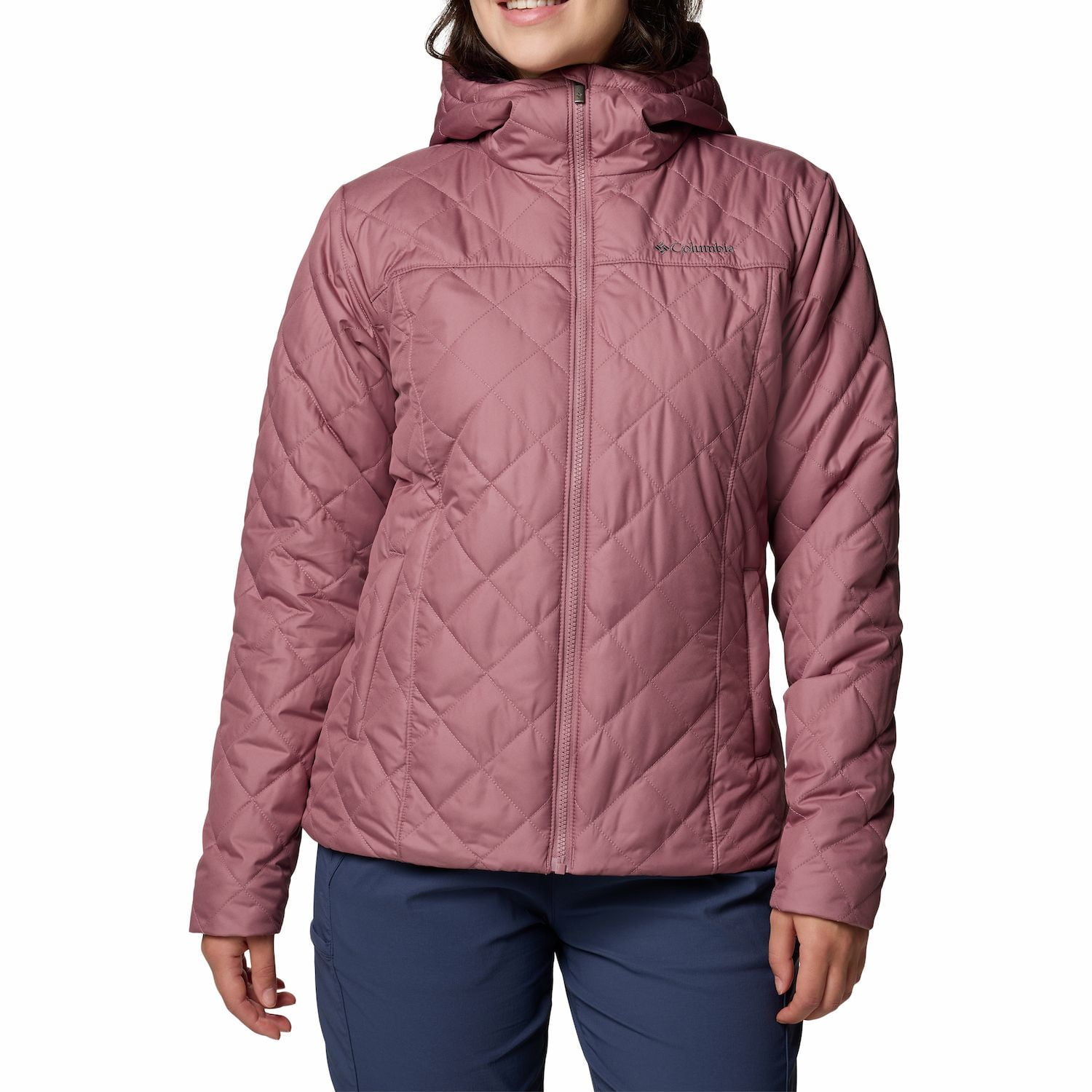 Women's Columbia Copper Crest II Hooded Jacket Color: Fig Size: MEDIUM ...