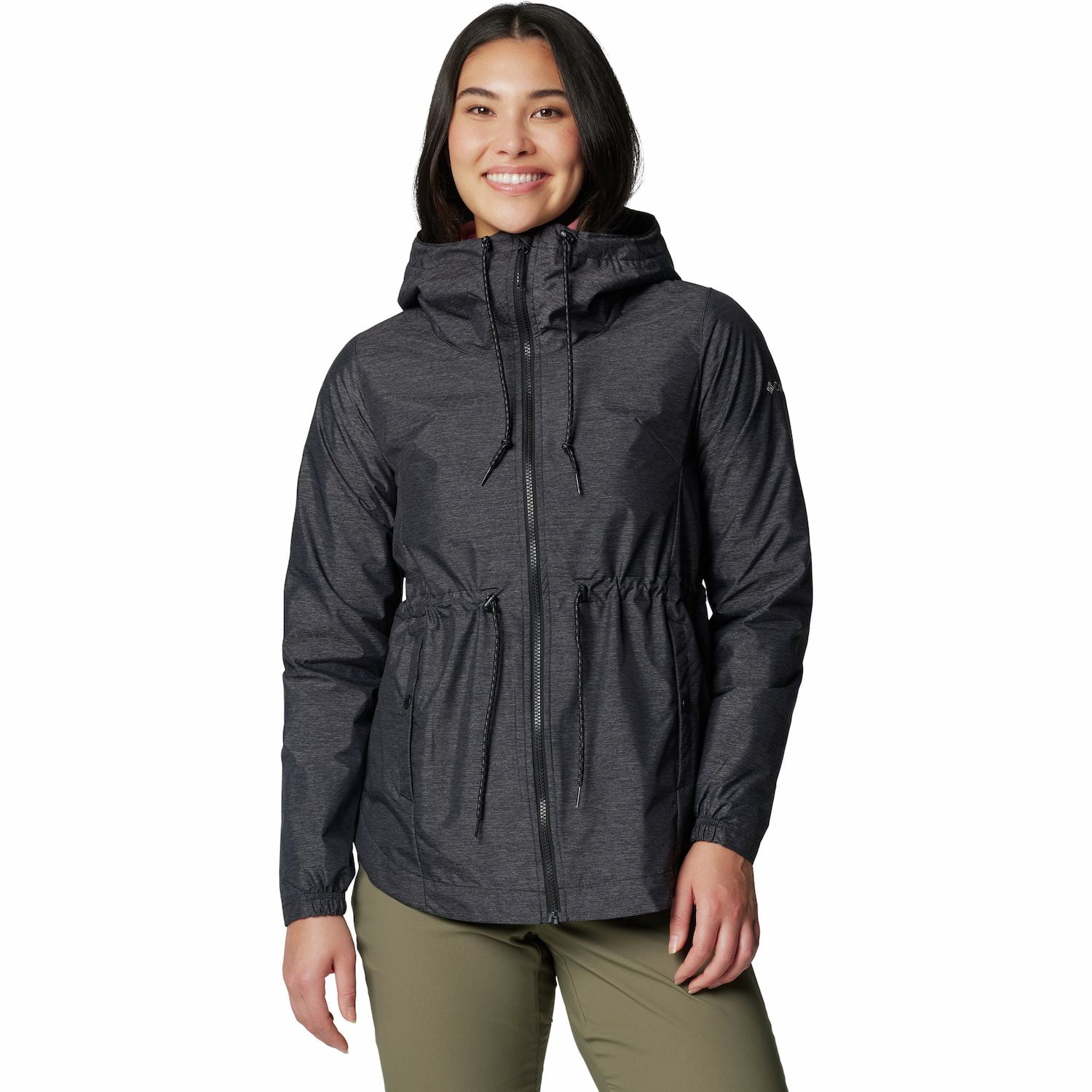 Women's Columbia Lillian Ridge II Rain Jacket Color: Black Size: SMALL ...