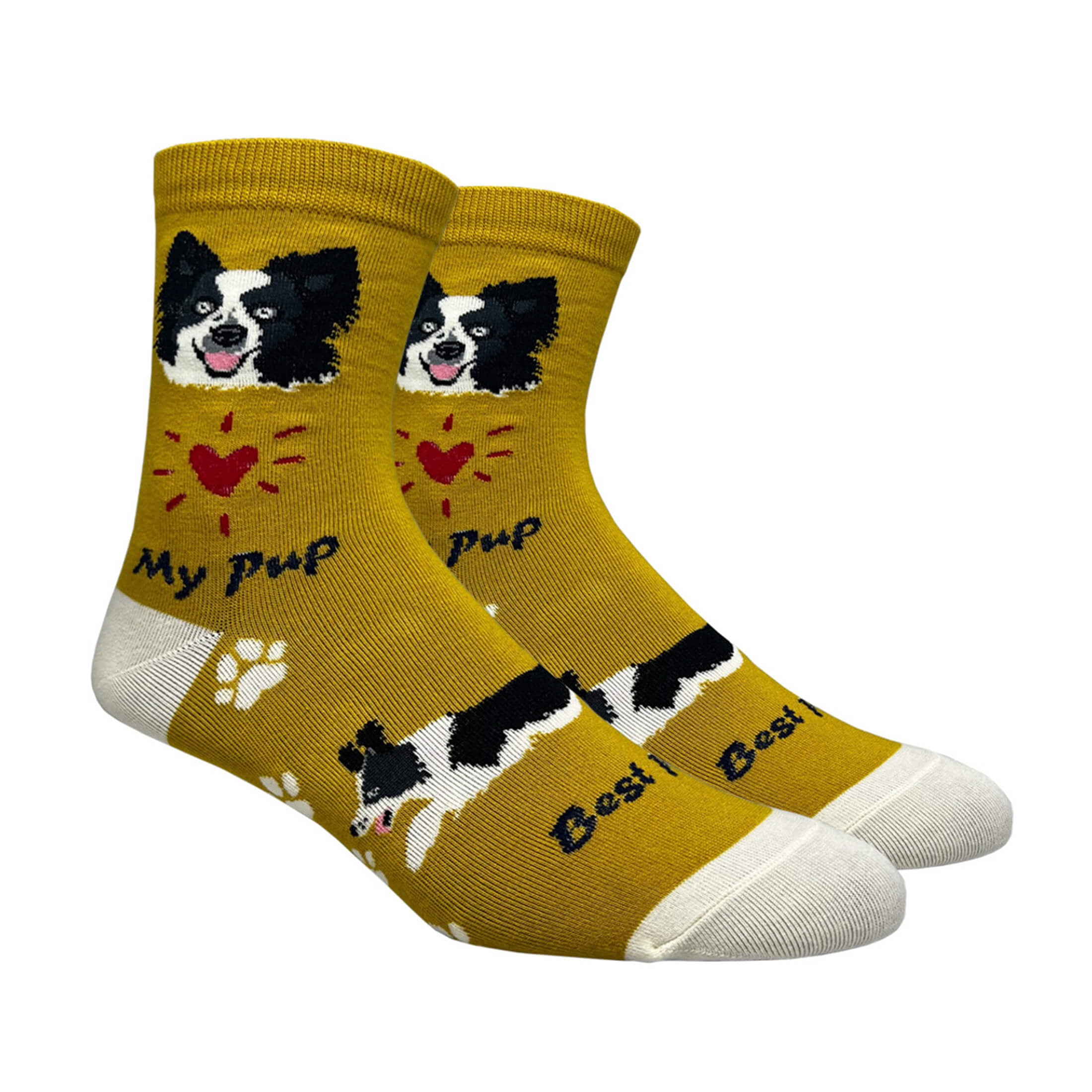 Women's Comfort Cotton Cute Animal Dog Novelty Socks - Border Collie, 1 ...