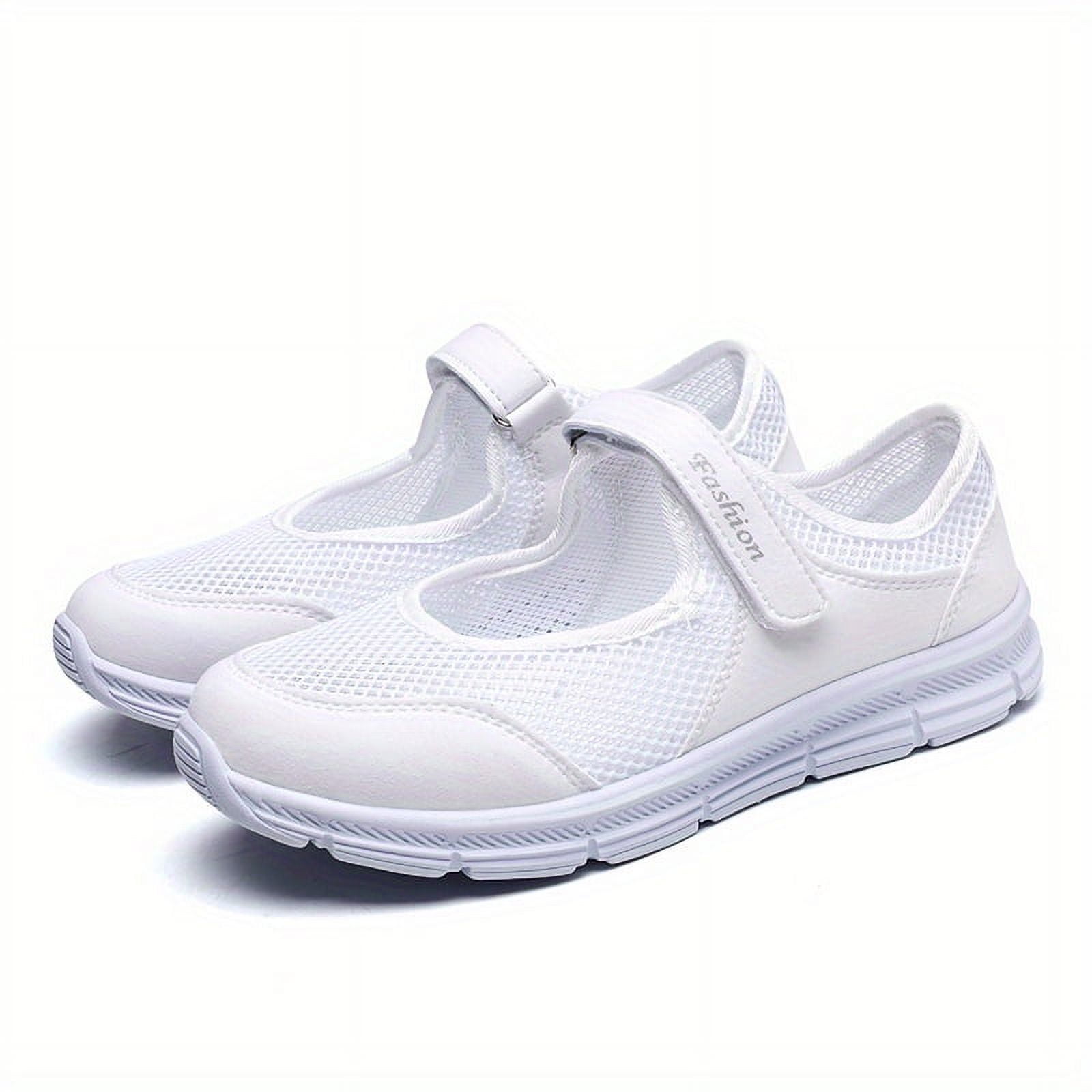 Women's Comfortable Round Toe Mesh Sneakers Breathable Walking Shoes ...