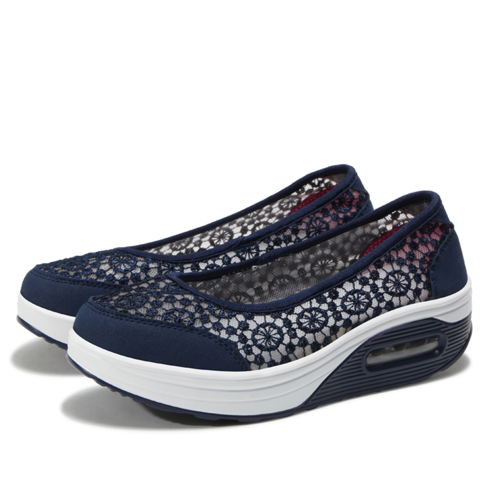 Women's Comfortable Working Nurse Shoes Non-Slip Adjustable Breathable Walking Buffer Fitness ...