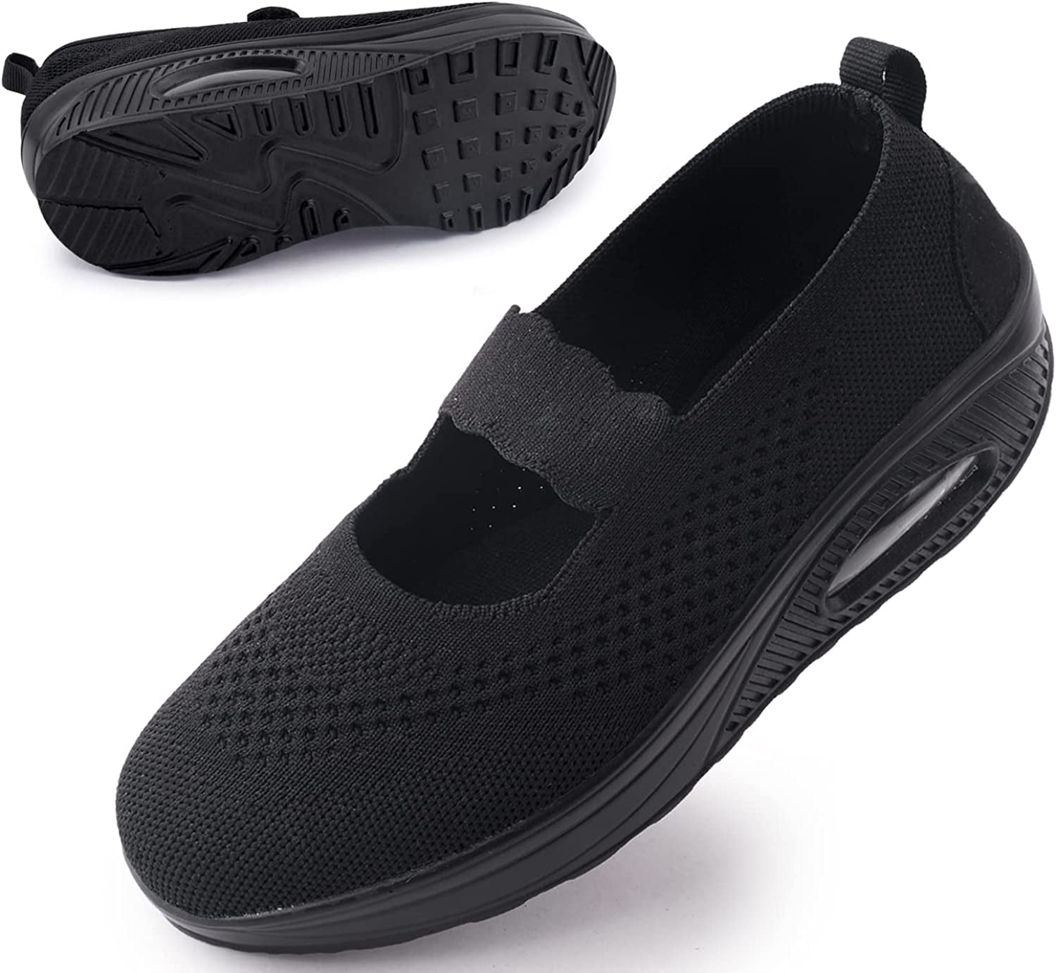 Women's Comfortable Working Nurse Shoes Non-Slip Adjustable Breathable Walking Buffer Fitness ...