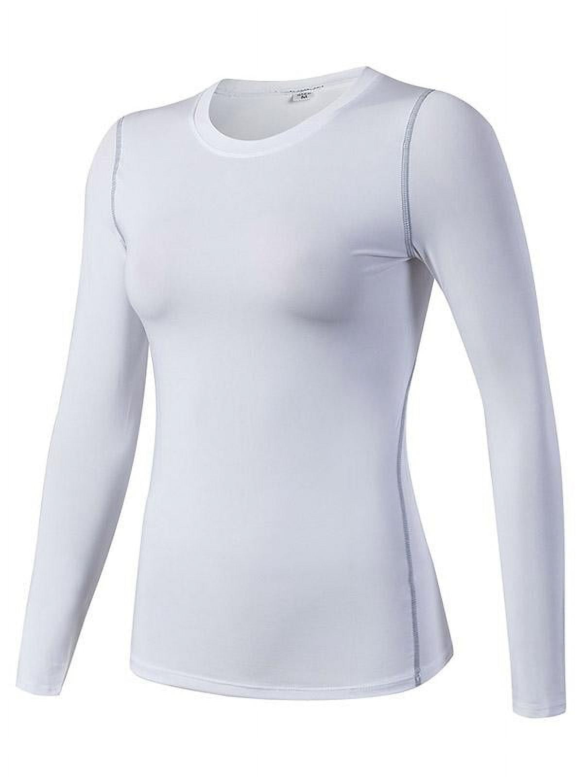 Women's Compression Shirt Dry Fit Athletic Long Sleeve Running T-Shirt ...