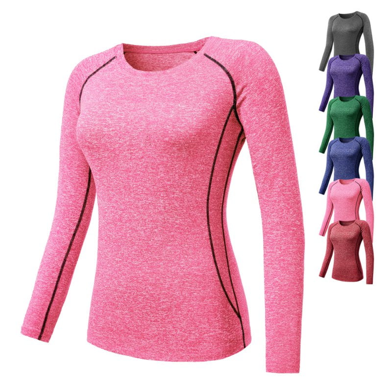 Women's Compression Tops, Performance Athletic Long Sleeve Shirt ...