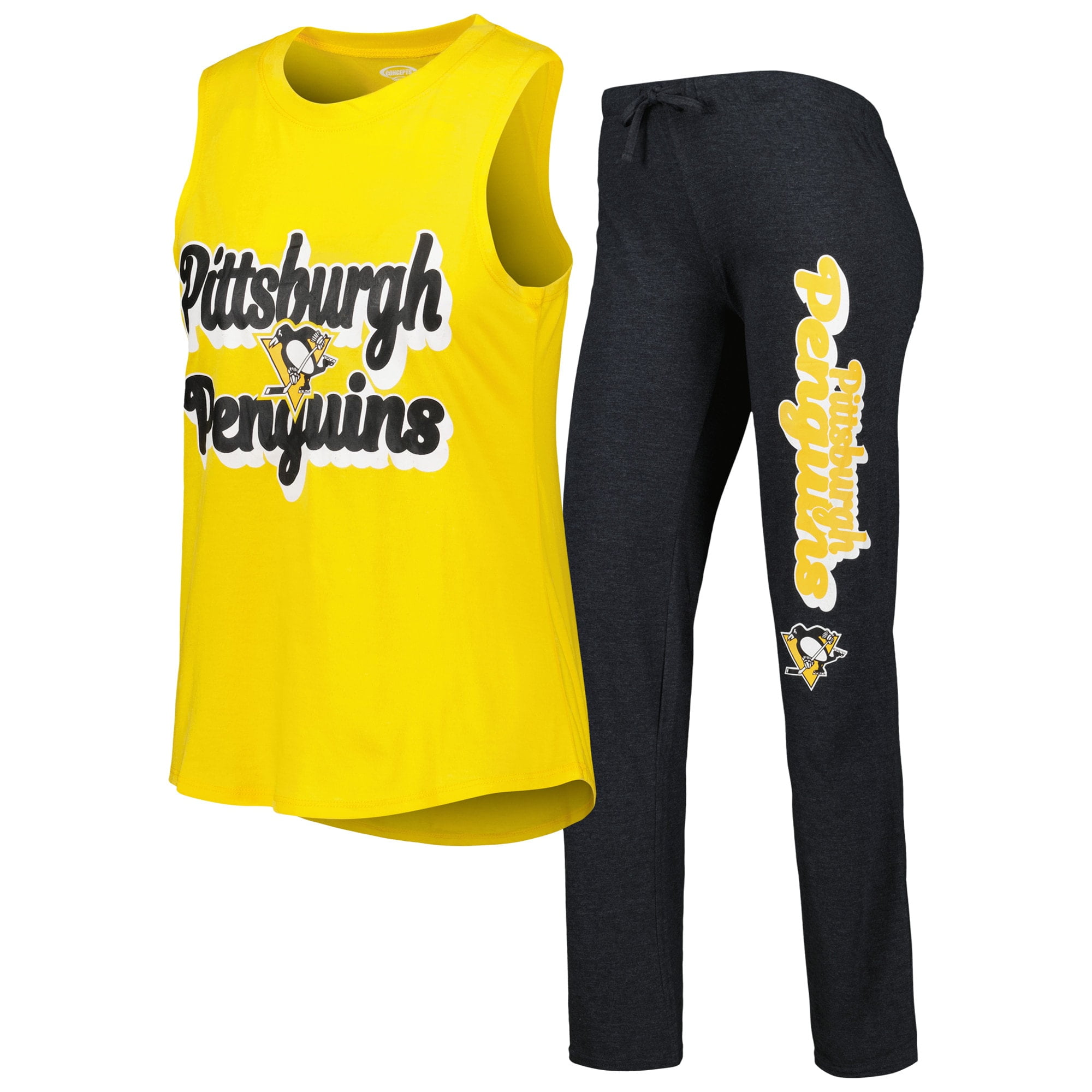 Women's Concepts Sport Gold/Heather Black Pittsburgh Penguins Meter ...