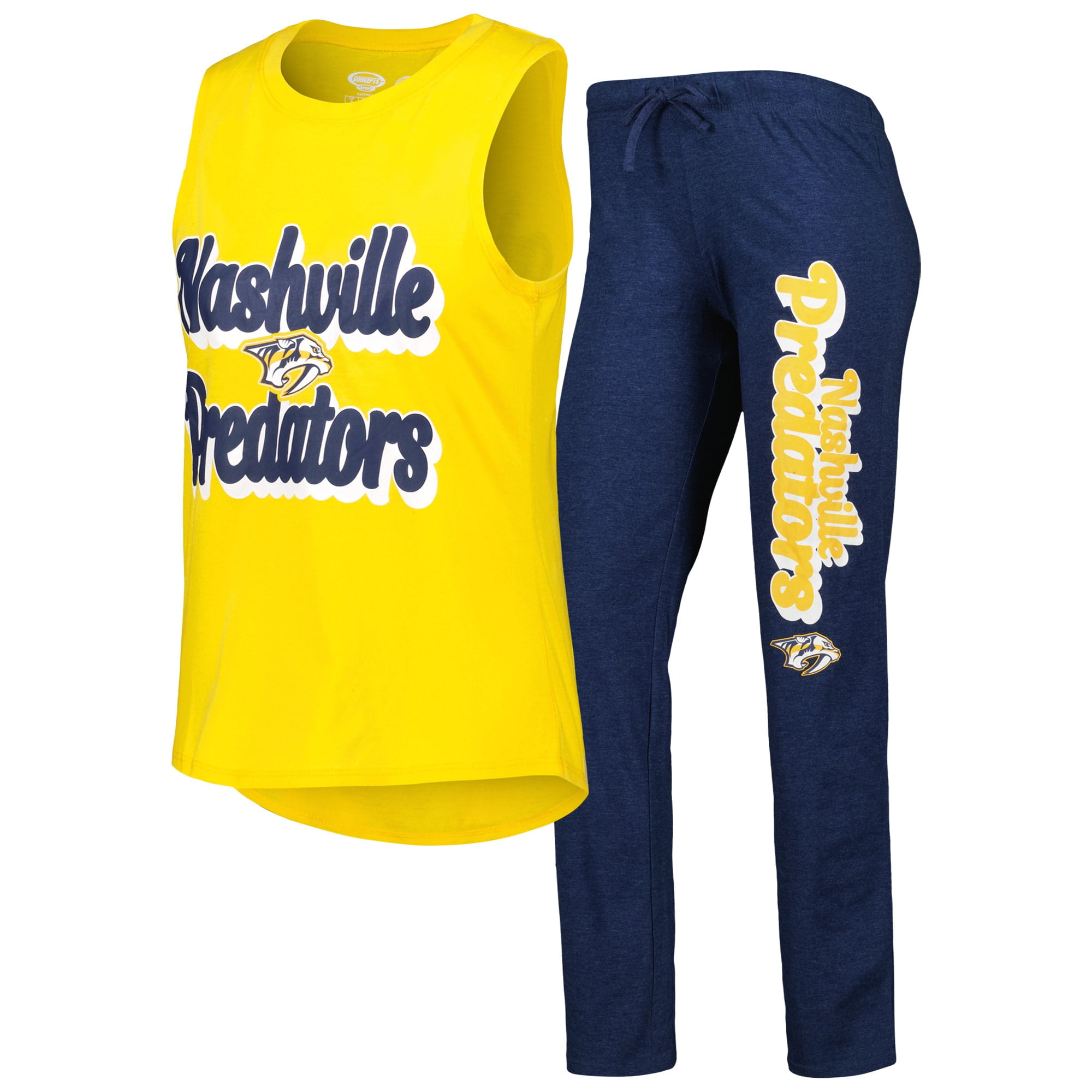 Women's Concepts Sport Gold/Heather Navy Nashville Predators Meter ...