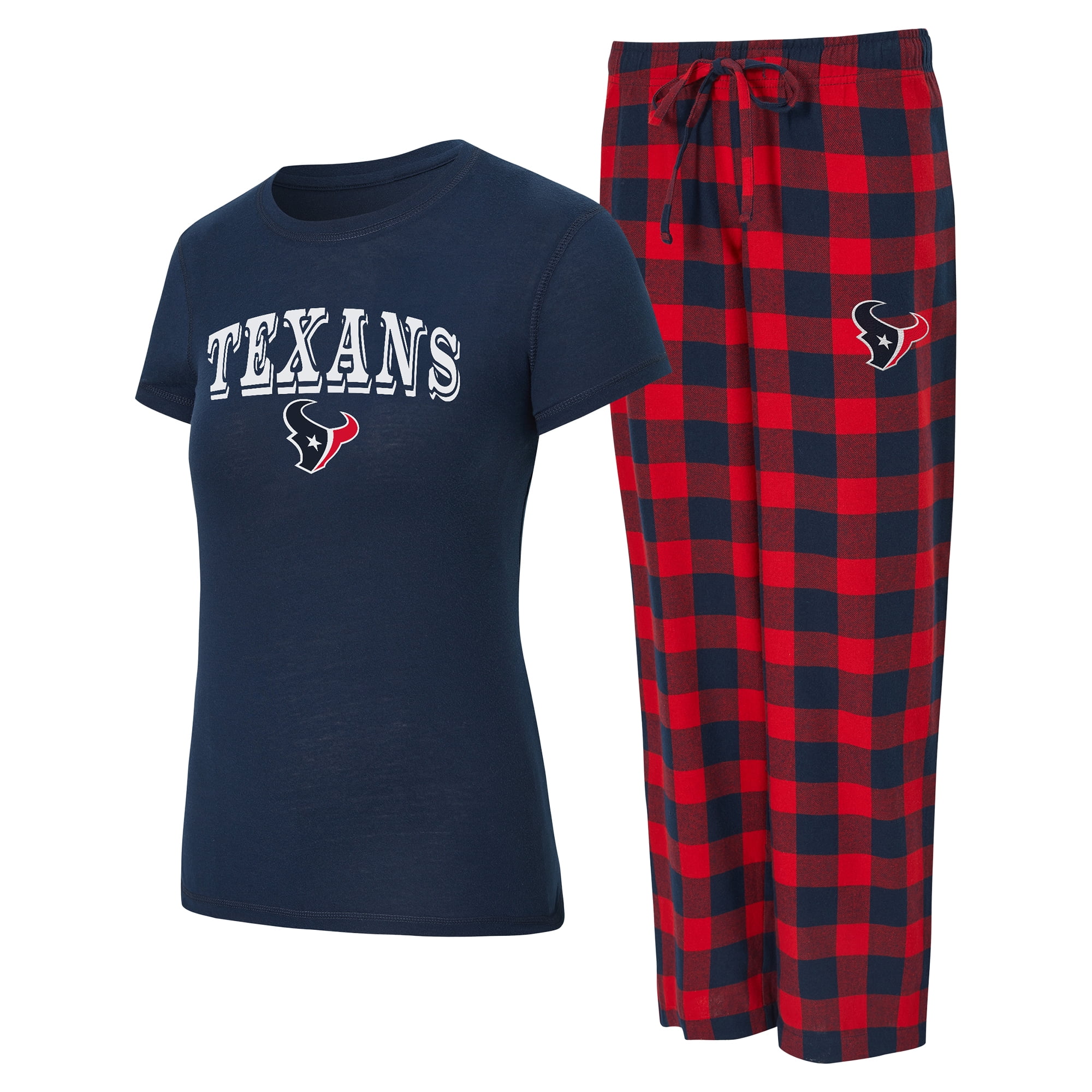 Women's-Concepts Sport Navy/Red Houston Texans Avondale T-Shirt & Pants ...