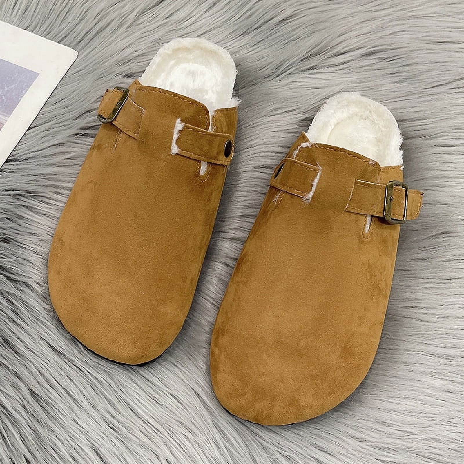 Women's Cork Footbed Clogs Leather Mules Comfort Potato Shoes with Arch ...