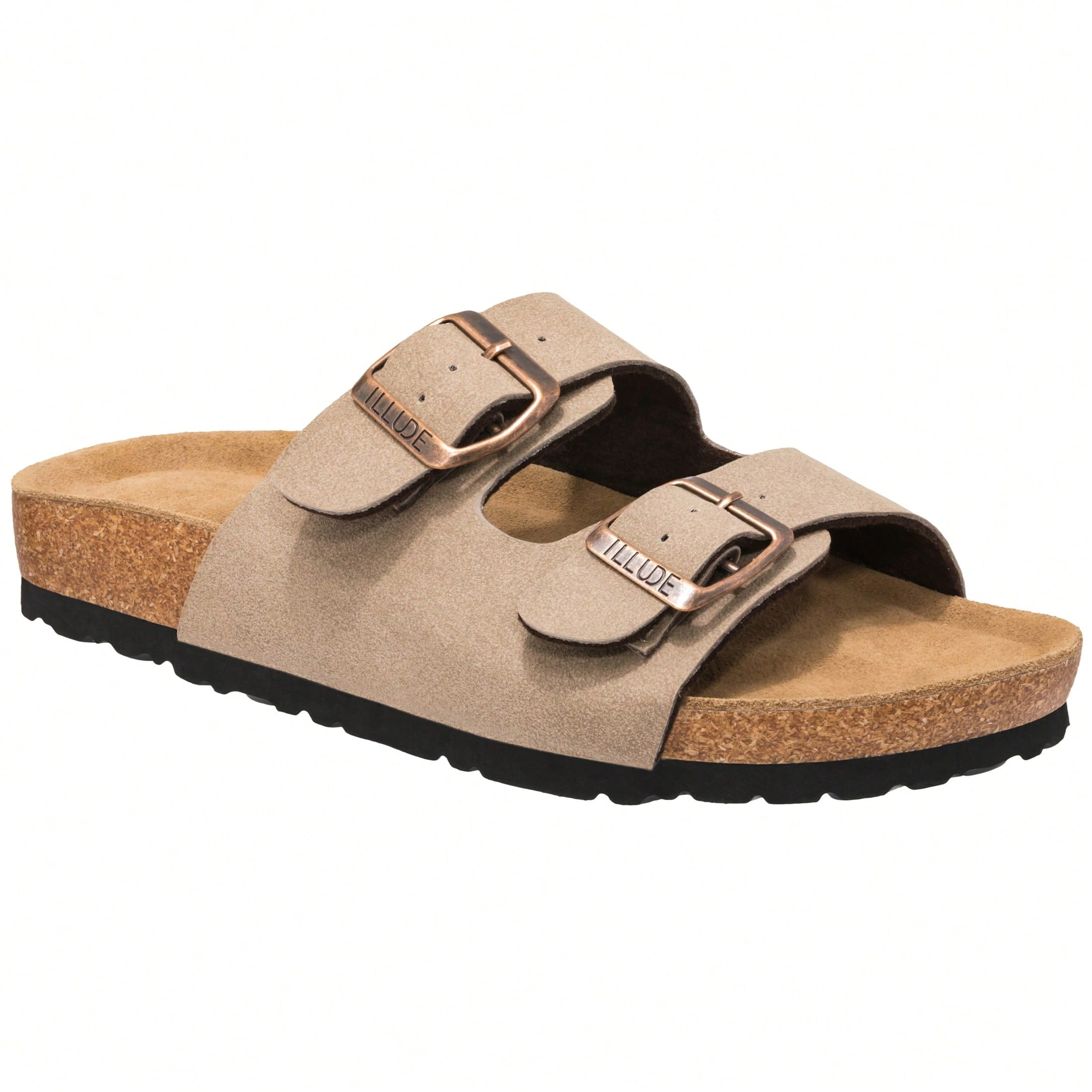 Women's Cork Footbed Sandals With Adjustable Buckles Slip On Platform ...