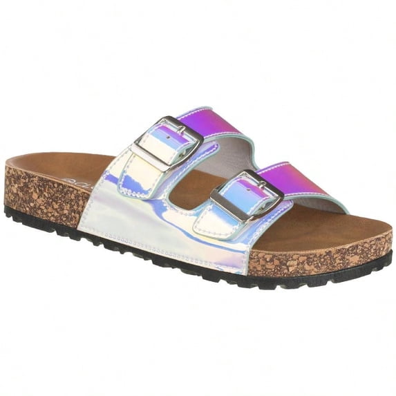 Women's Cork Footbed Sandals With Adjustable Buckles Slip On Platform ...