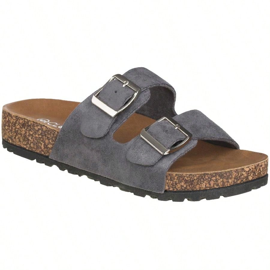 Women's Cork Footbed Sandals With Adjustable Buckles Slip On Platform ...