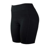 Women's Cotton 15 Inch Outseam Shorts with 2 Side Pockets, Black M ...
