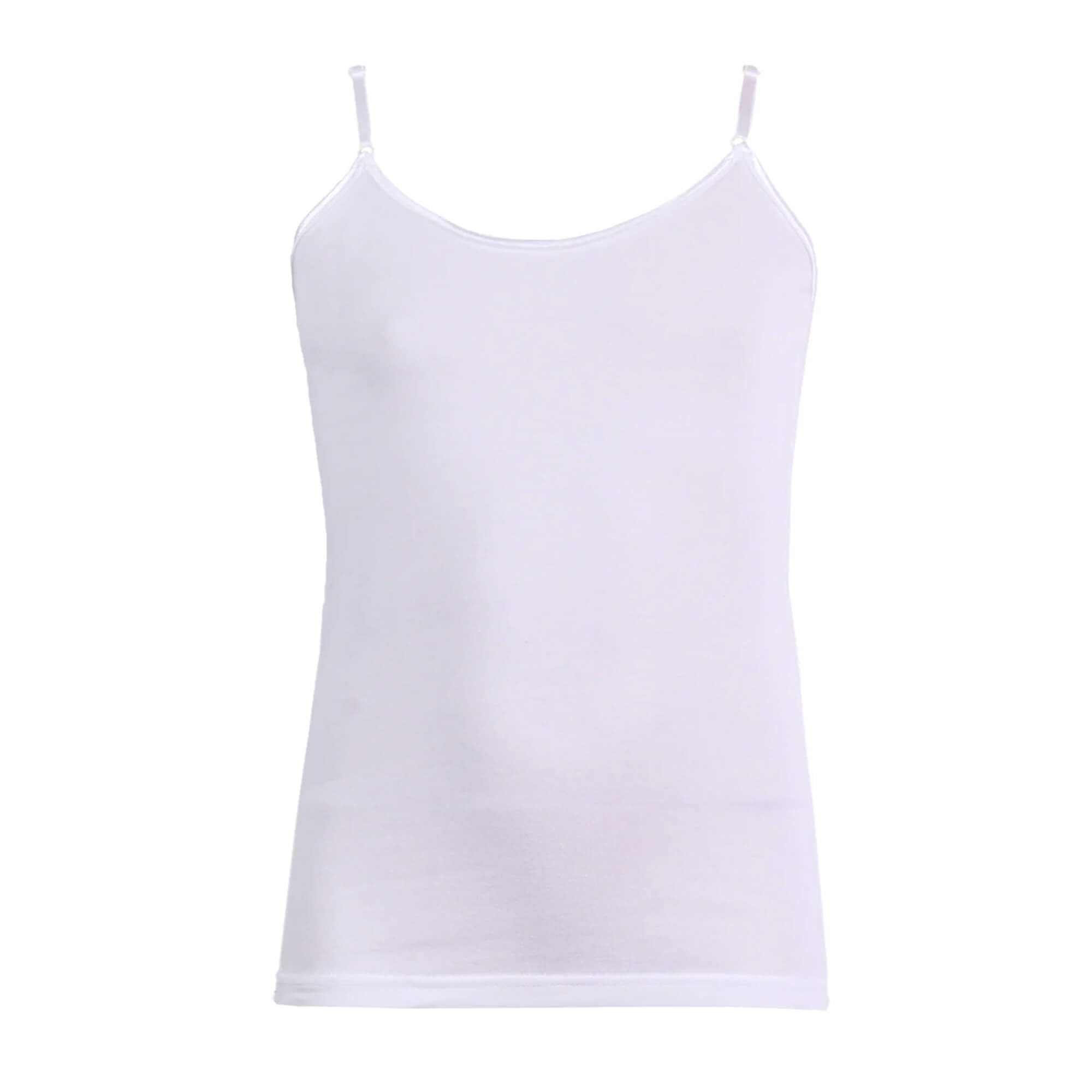 Girl's Cotton Basic Solid Camisole Adjustable Strap Tank Top ...