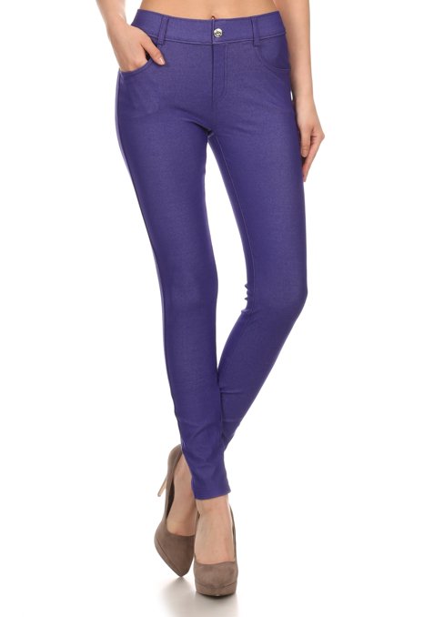 Moa Collection Women's Pull-On Stretch Jeggings with Pockets - Walmart.com
