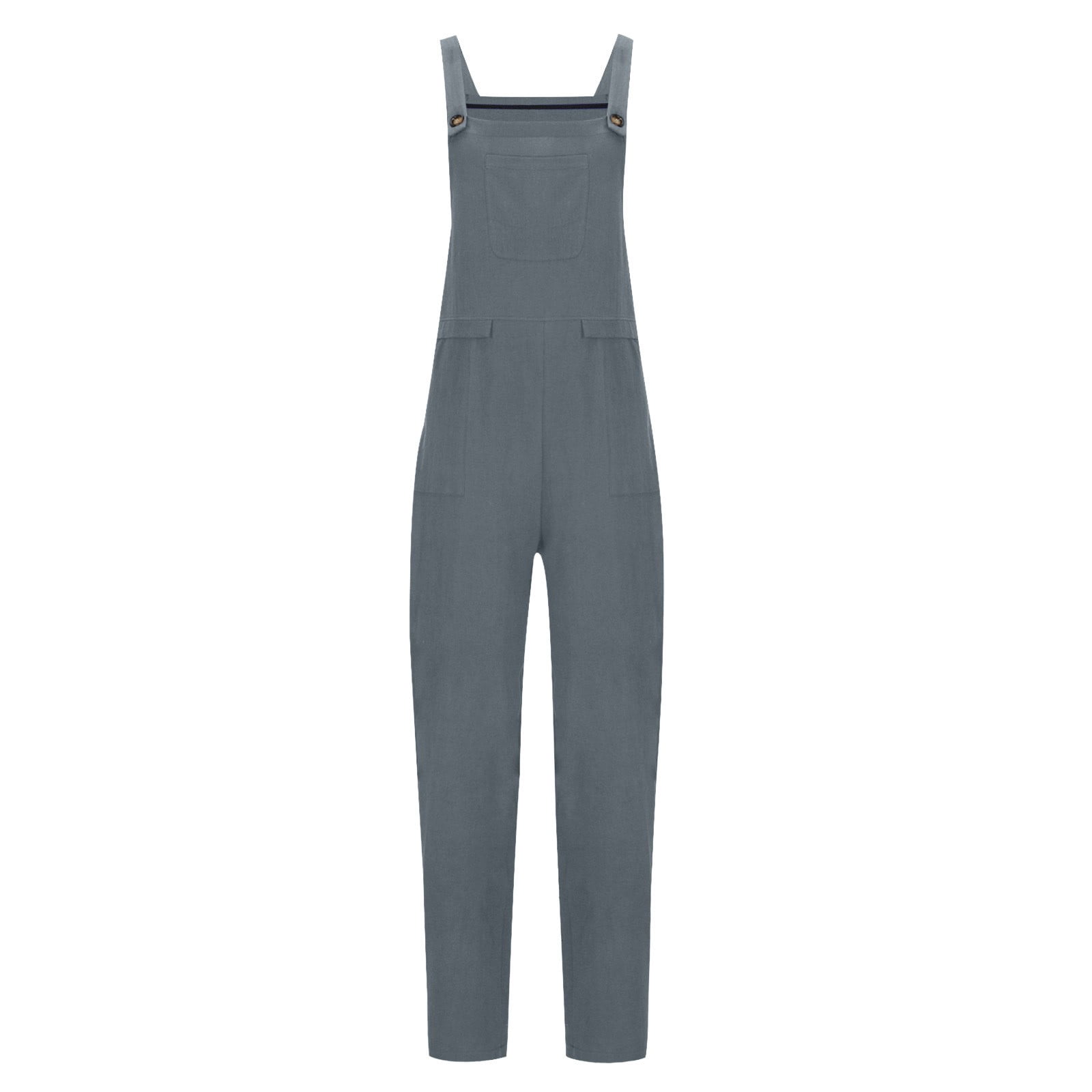 Women's Cotton Linen Overalls Long Baggy Casual Romper Jumpsuit with ...