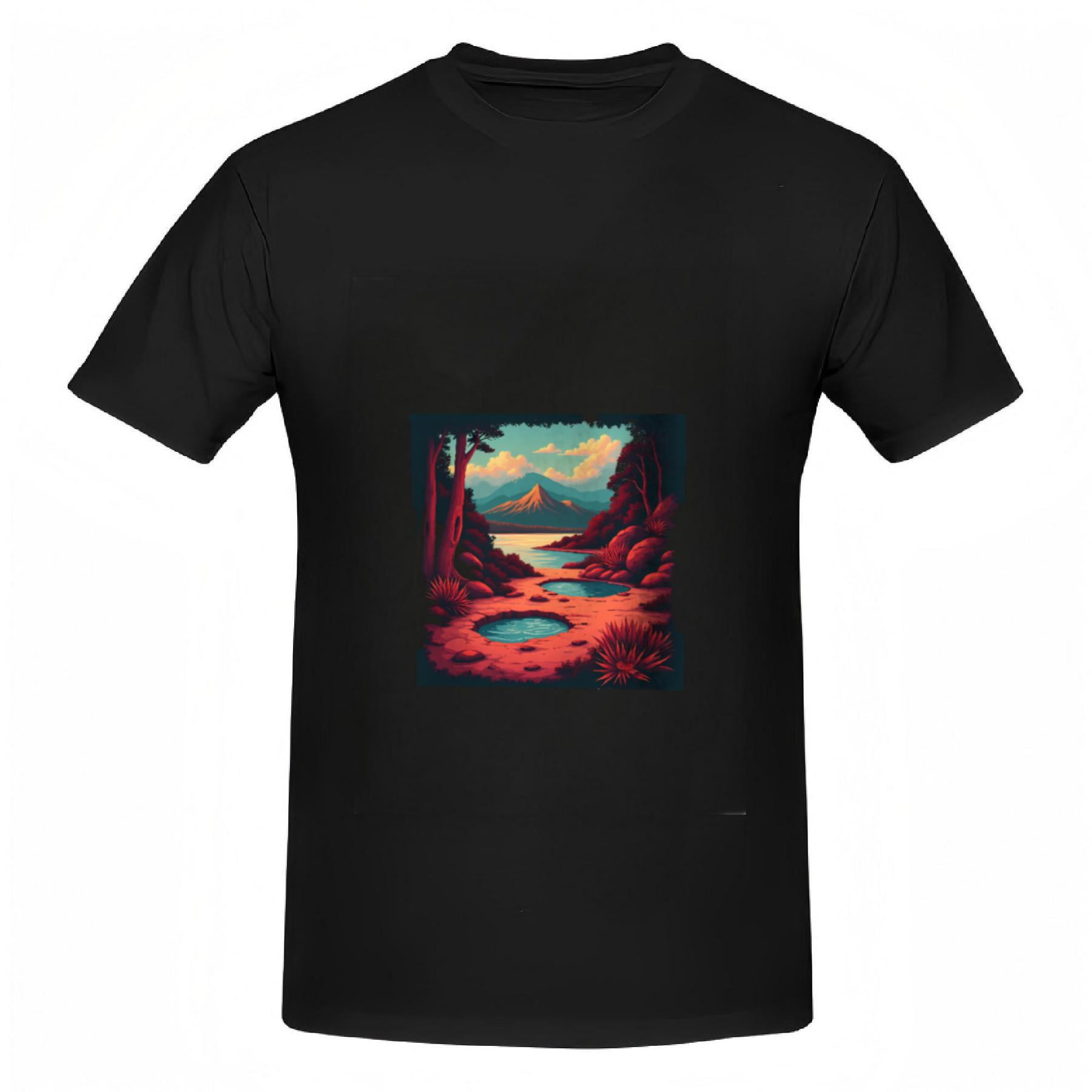 Women's Cotton Short Sleeve T-Shirts - Vibrant Nature-Inspired Patterns ...