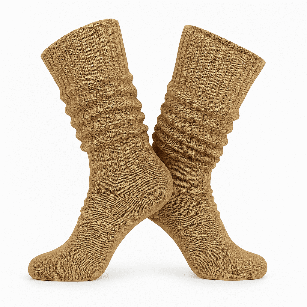 Women’s Cotton Slouch Socks Extra Long Scrunch Knee-High Boot Socks 1 ...