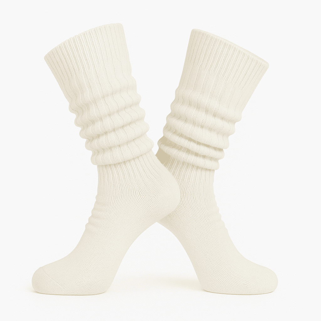 Women’s Cotton Slouch Socks Extra Long Scrunch Knee-High Boot Socks 1 ...