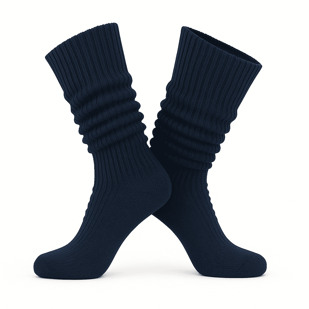 Women’s Cotton Slouch Socks Extra Long Scrunch Knee-High Boot Socks 1 ...