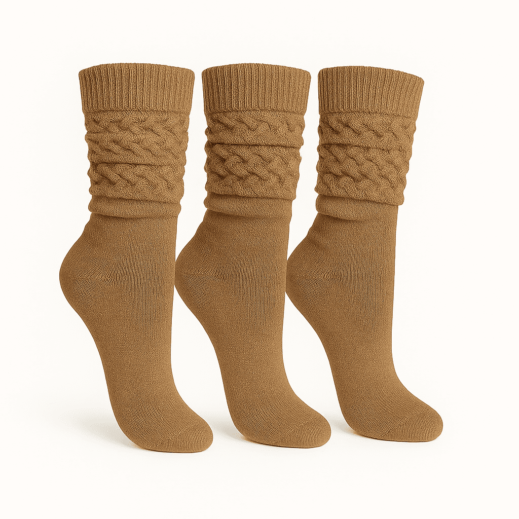 Women's Cotton Slouch Socks Knee High Scrunch Boot Socks Breathable ...