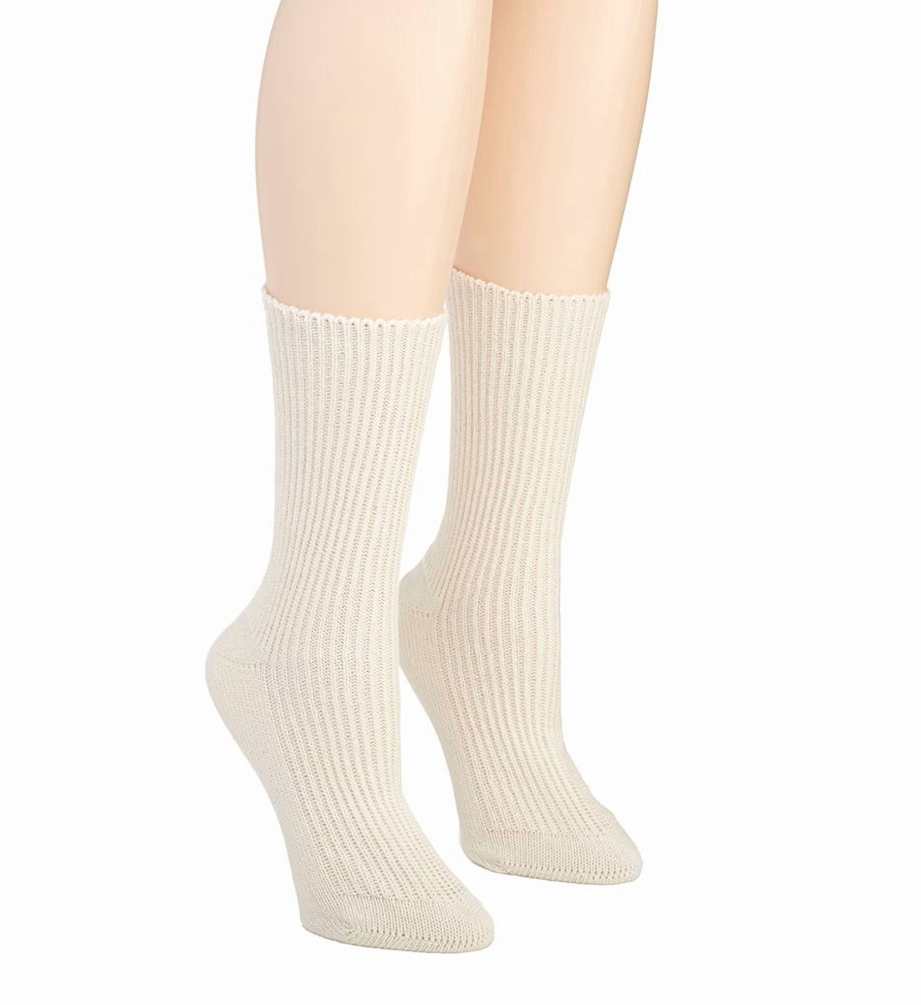 Women's Cottonique M27703 Latex Free Organic Cotton Socks - 2 Pack ...