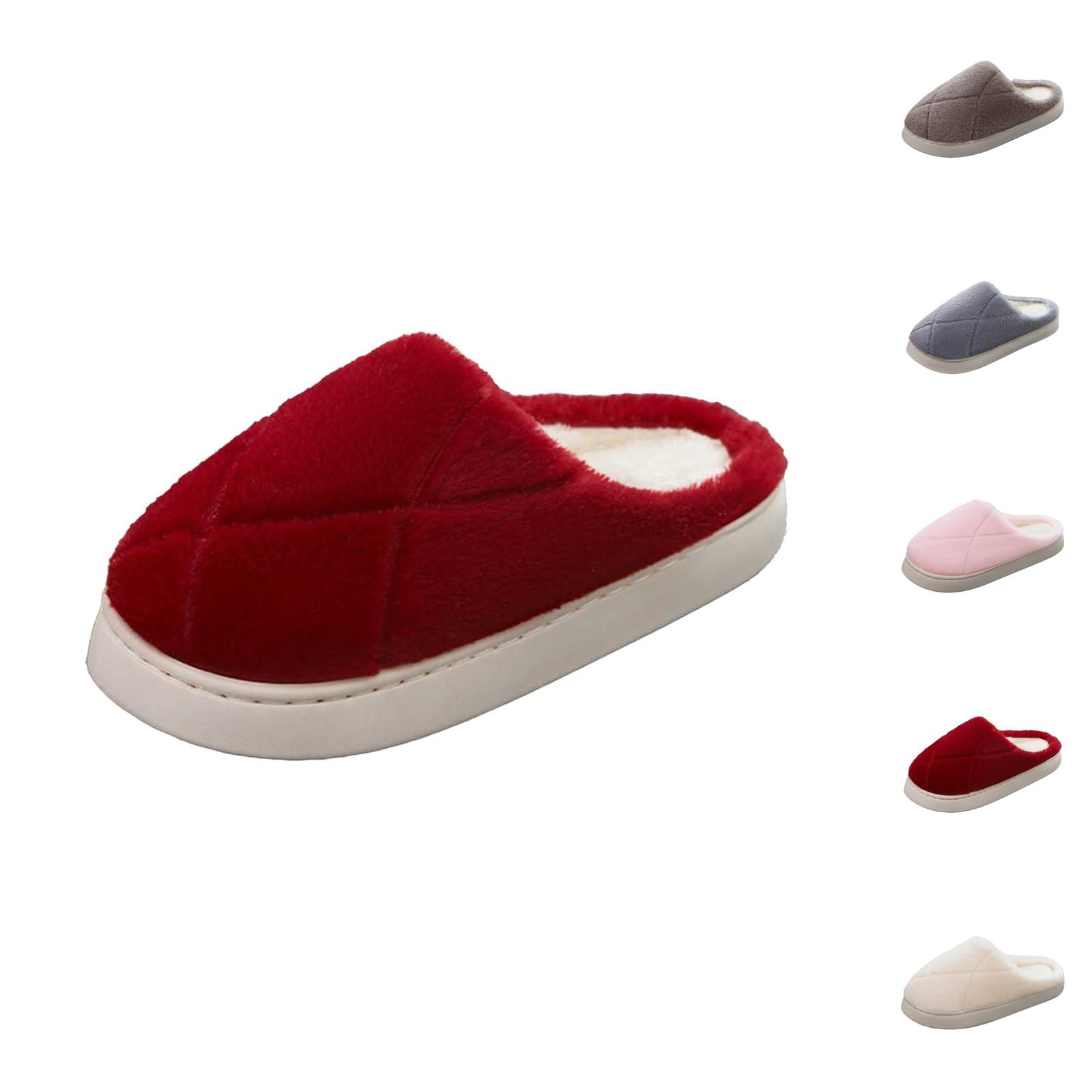 Women's Cozy Indoor Slippers Fuzzy Shoes With Strap Design For Winter ...