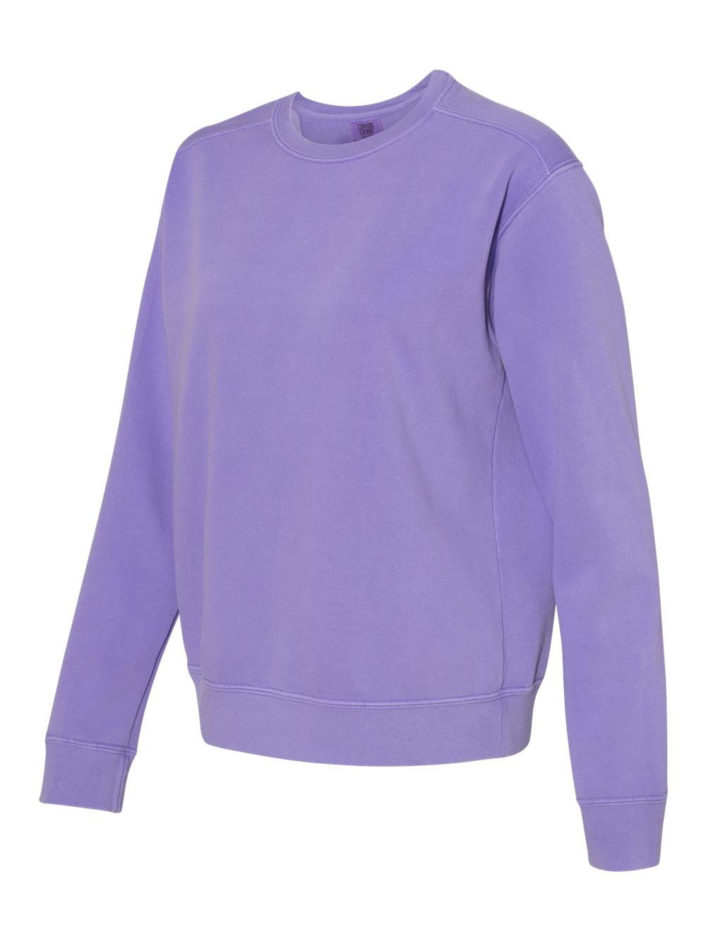 Comfort Colors Garment-Dyed Women's Sweatshirt 1596 - Violet Size S ...