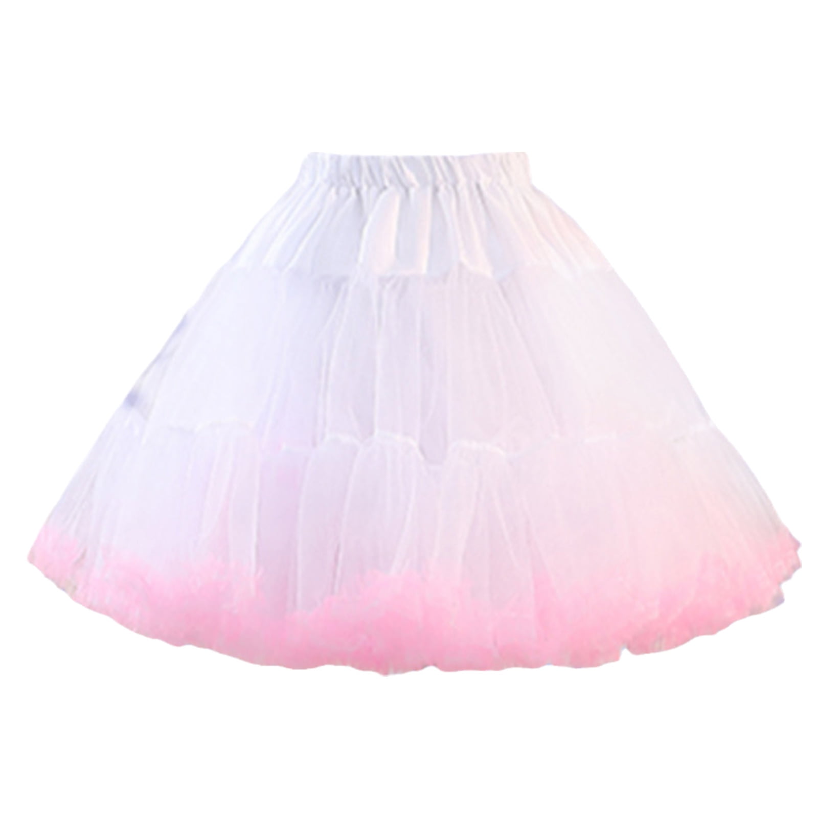 Women's Crinoline Petticoat Short Tutu Skirt Multiple Layers Gown Half ...