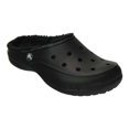 crocs women's freesail plush lined clog mule, black/black, 10 m us ...