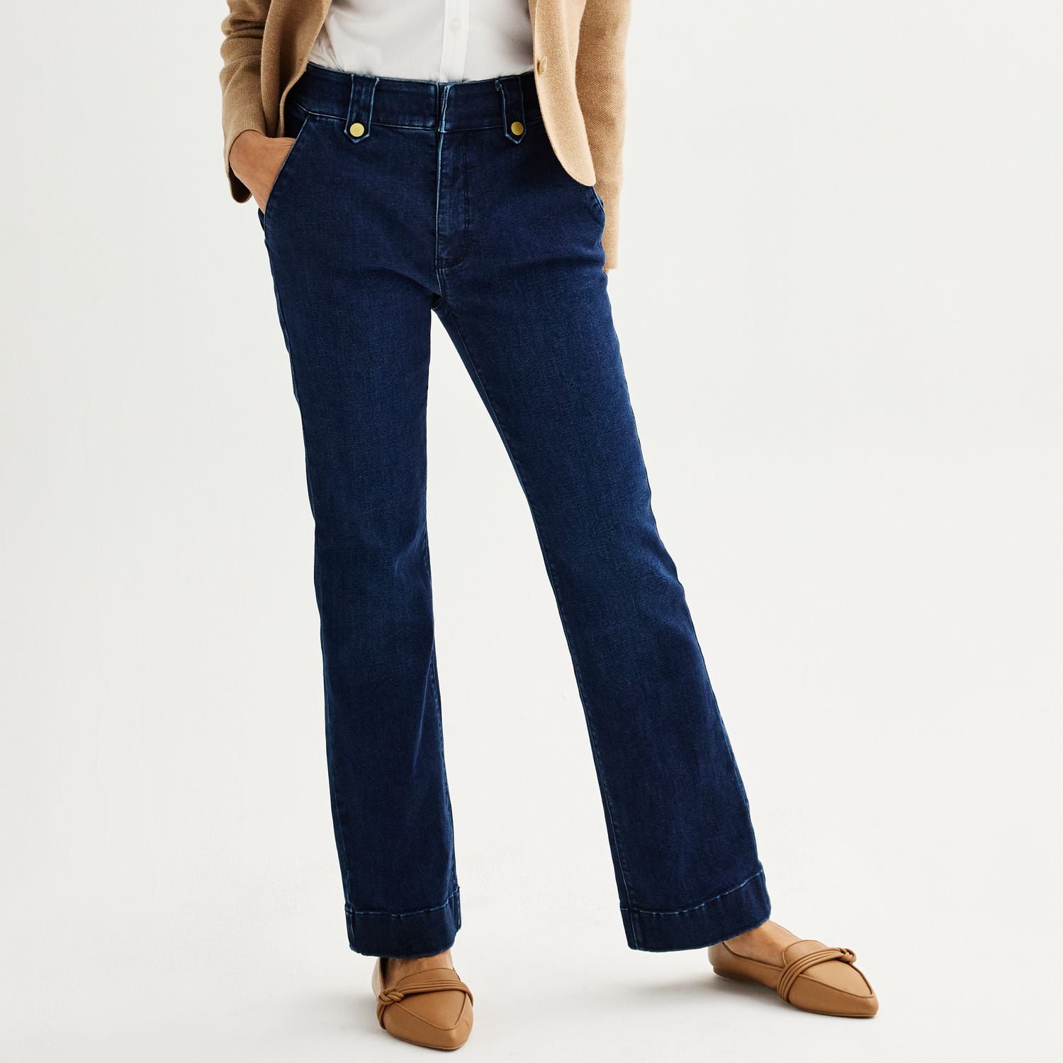Women's Croft & Barrow® Bootcut Jeans Color: Medium Wash Size: 16 ...