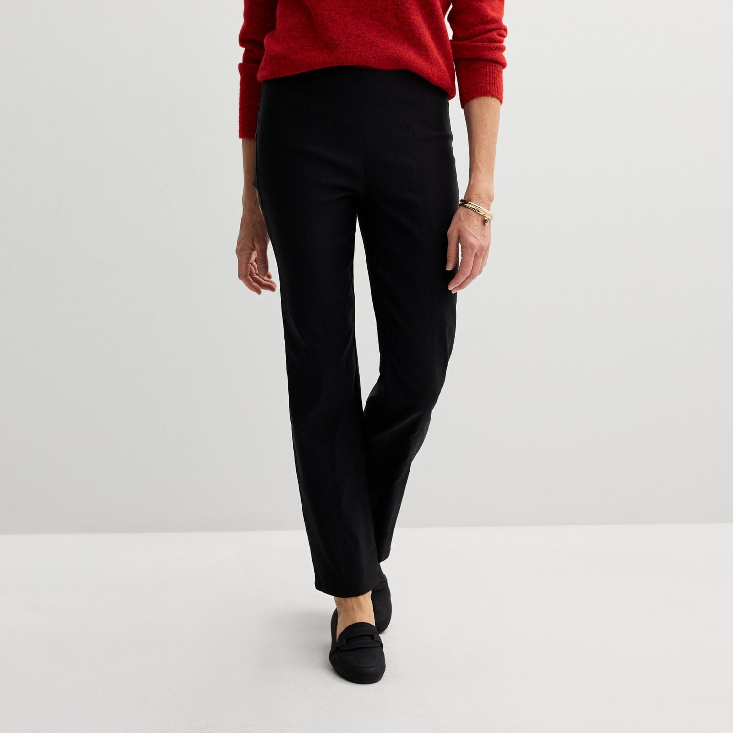 Women's Croft & Barrow® Seamed Straight Leg Pull-On Pants - Walmart.com