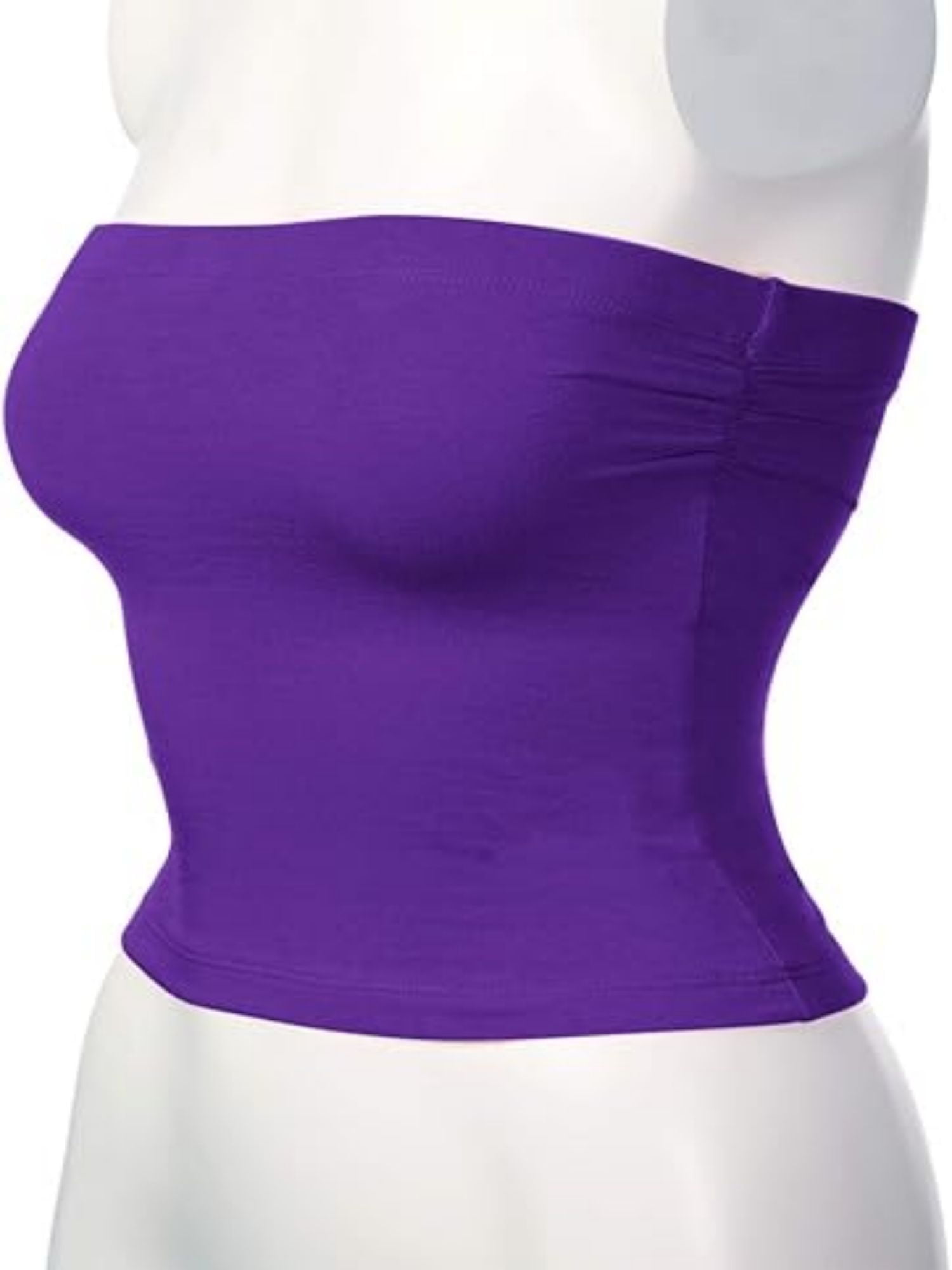 Women's Crop Tube Tops Strapless Basic Cami Casual - Walmart.com