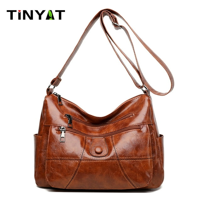 Women's Crossbody Purses Soft PU 4 - Pockets Large-capacity Casual ...