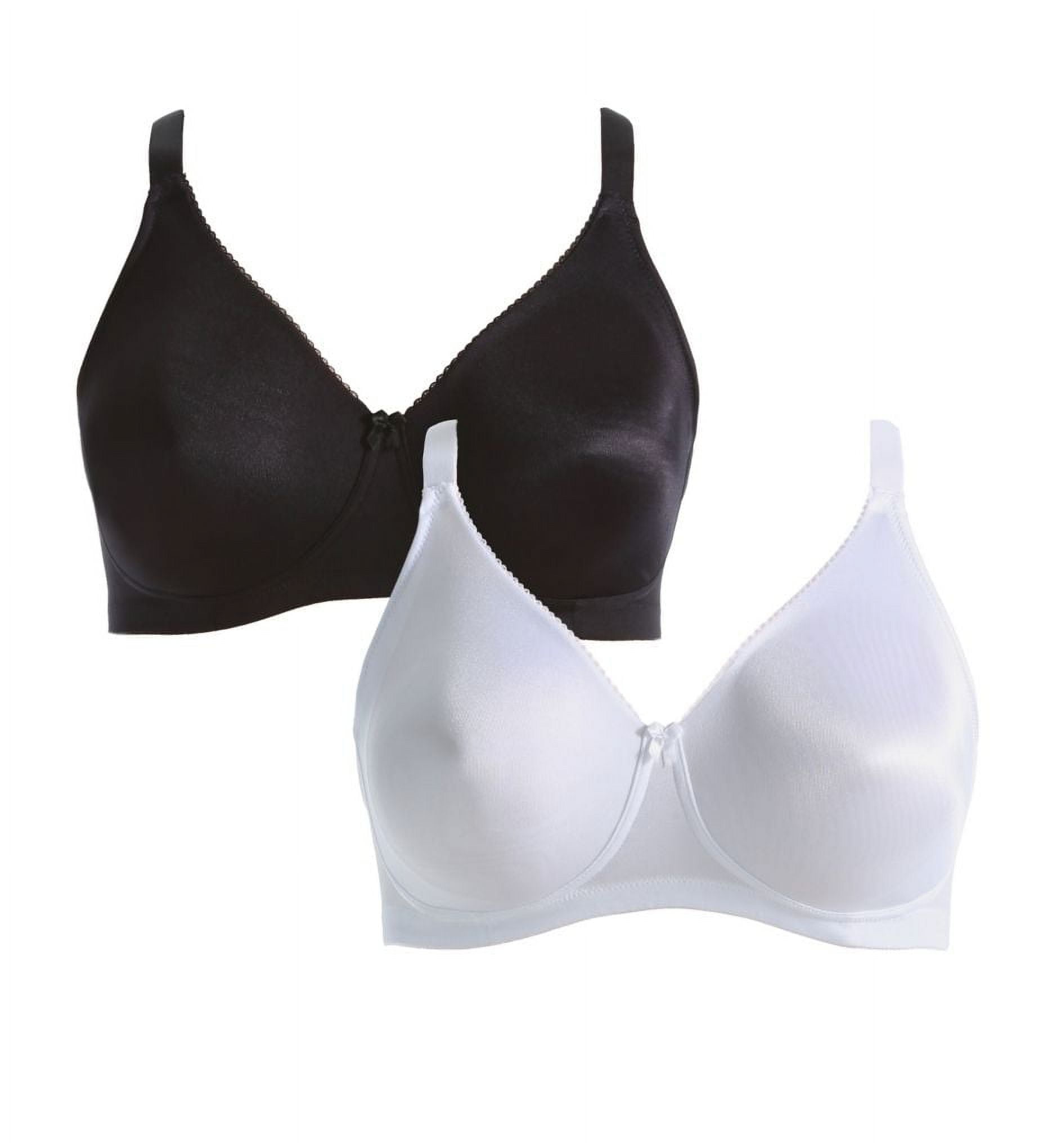 Women's Curvation 5304349 Wirefree Side Shaper Bra - 2 Pack (Black ...