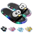 Women's Cute Cartoon Eyes Motion Sensor LED Light Up Slippers Indoor ...
