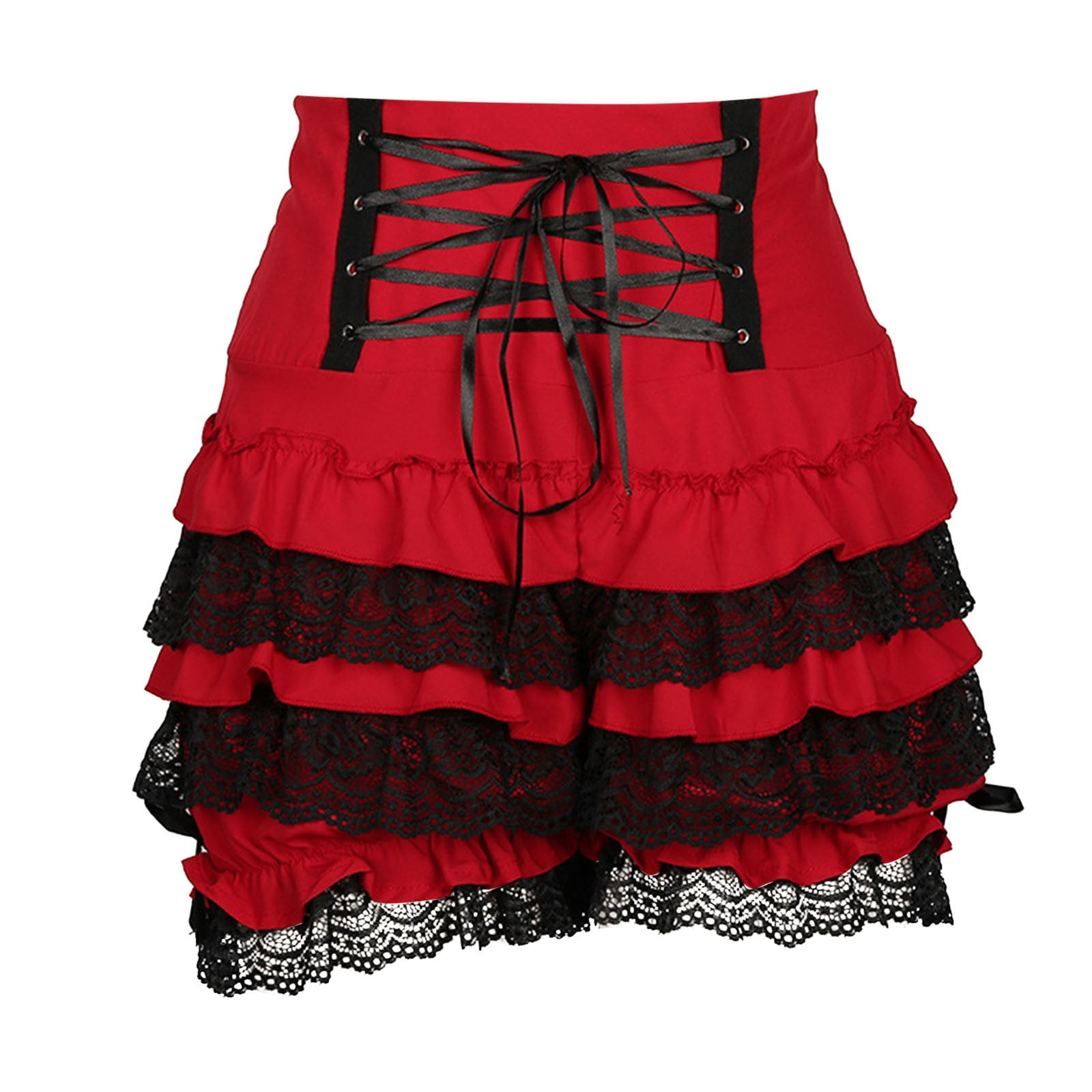 Women's Cute Gothic Steampunk Lolita Maid Ruffle Lace Pumpkin Bloomers ...