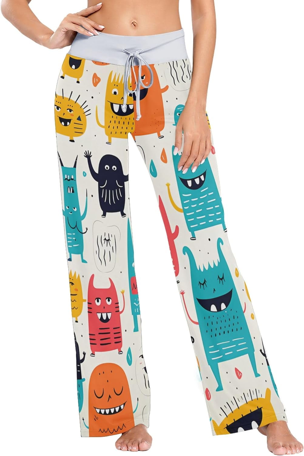 Women's Cute Monsters Pajama Pants, Casual Pajama Bottoms Lounge Pants ...