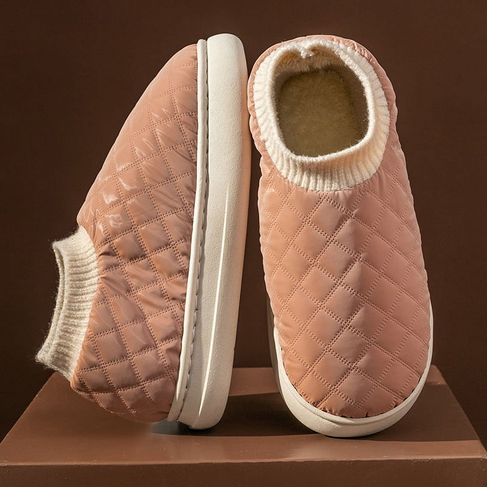 Women's Cute Stars Quilted Terry Plush Shoes - Walmart.com