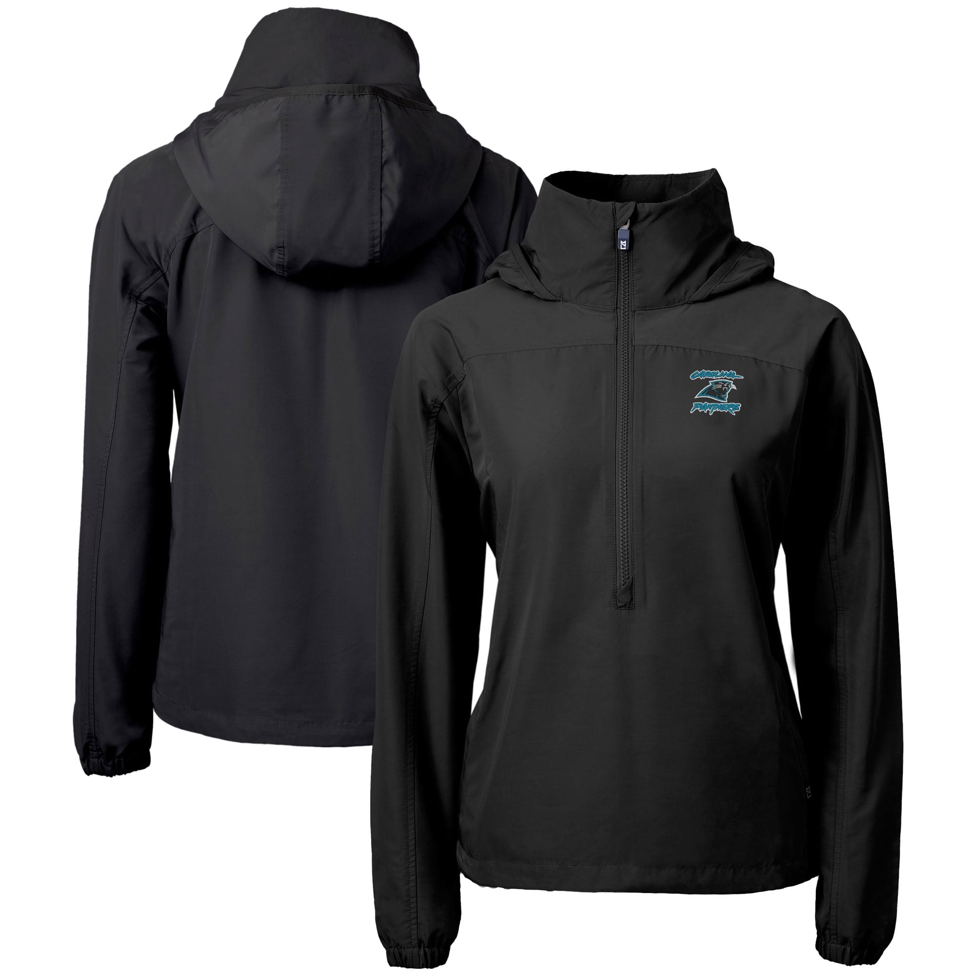 Women's Cutter & Buck Black Carolina Panthers Throwback Logo Charter ...
